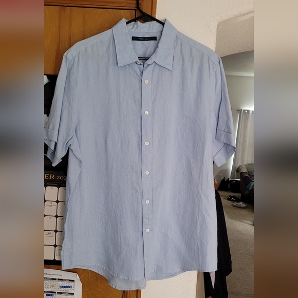 Perry Ellis | Shirts | Perry Ellis White Linen Shirt | Poshmark